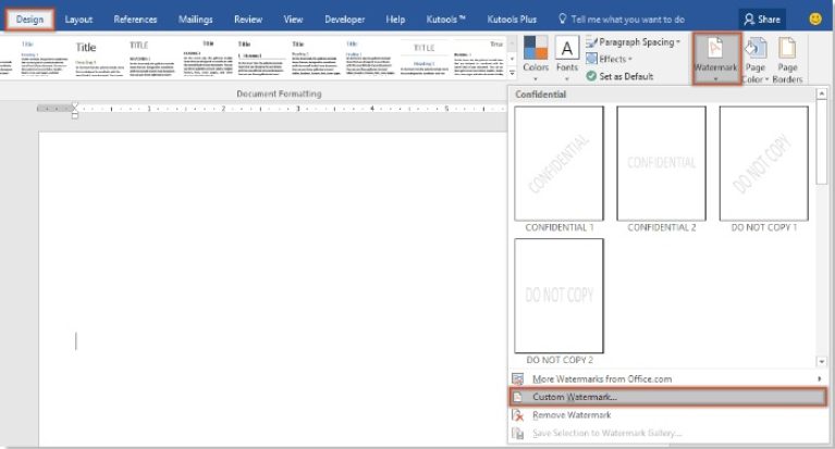 How To Insert A Watermark On Certain Pages Instead Of All Pages In A
