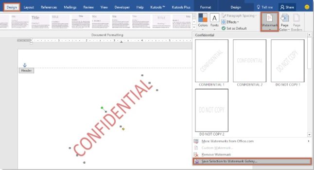 How To Insert A Watermark On Certain Pages Instead Of All Pages In A