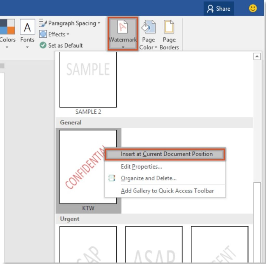 How To Insert A Watermark On Certain Pages Instead Of All Pages In A