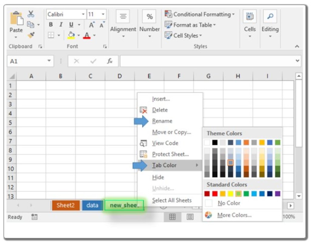 How to Rename and Format Sheet Tabs in Excel