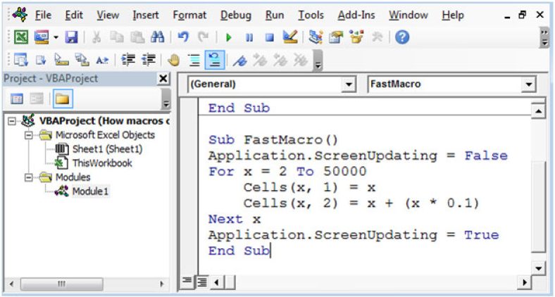 Enhancing Macro Speed in Microsoft Excel