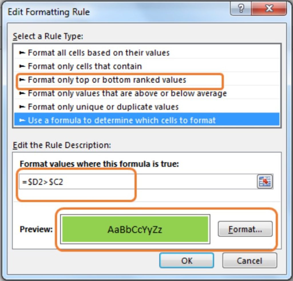 Formatting in Excel Based on Another Column - Gotkey.net
