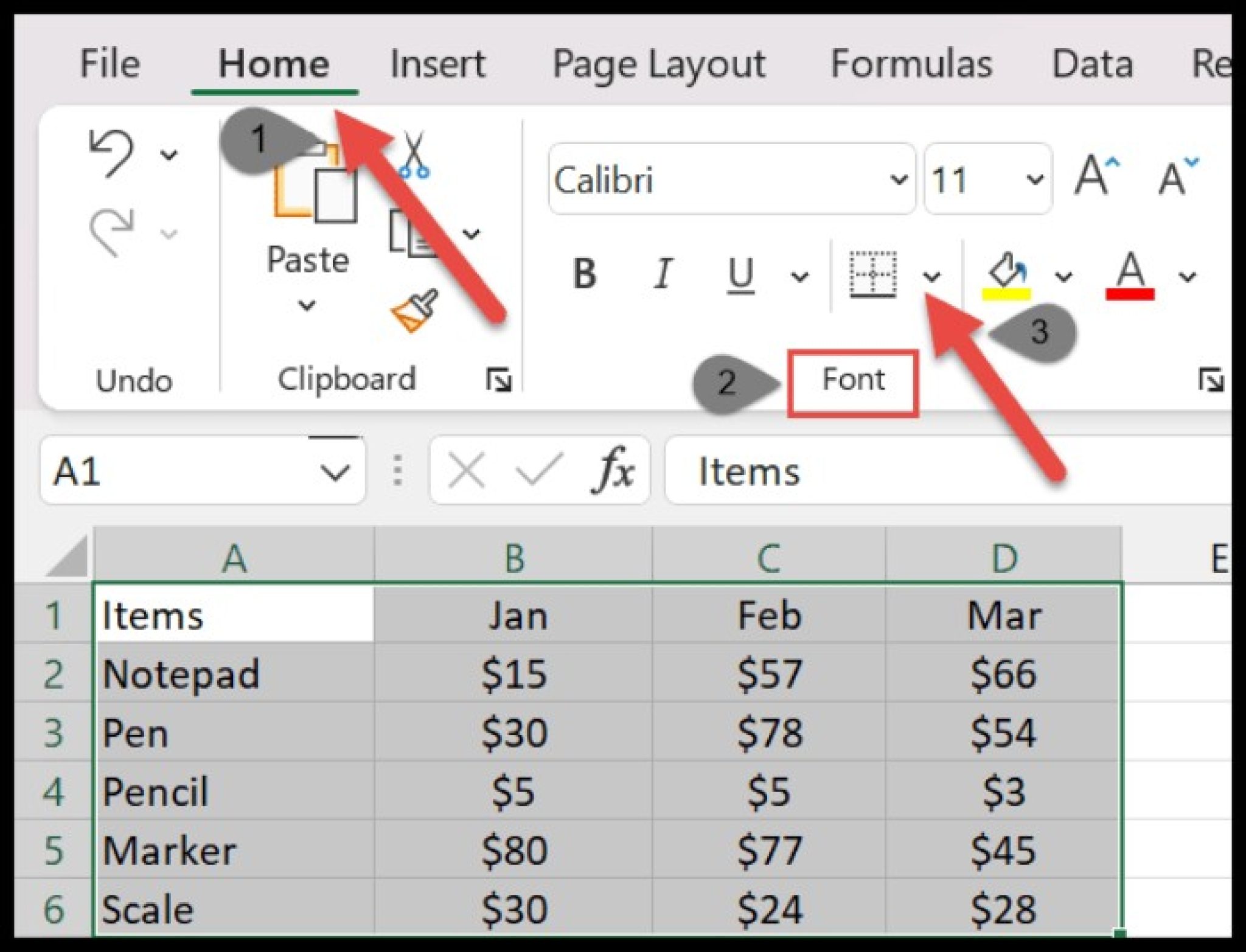 How to Add Borders in Excel