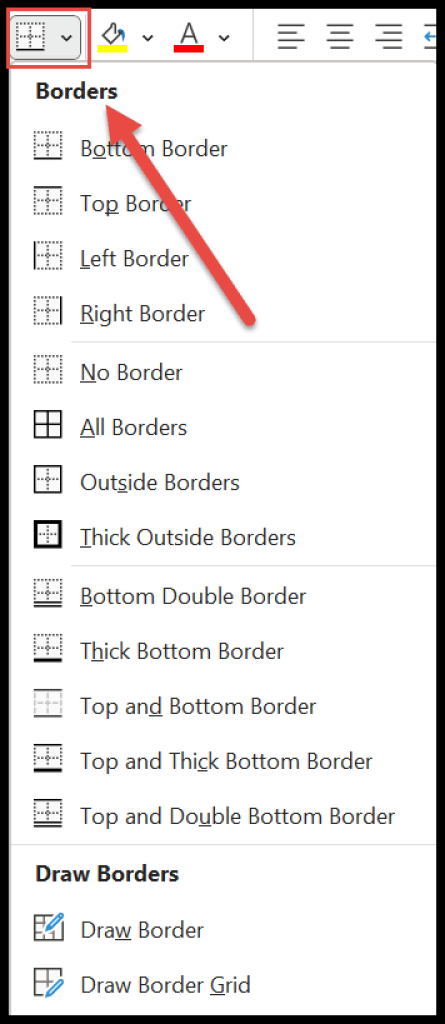 How to Add Borders in Excel