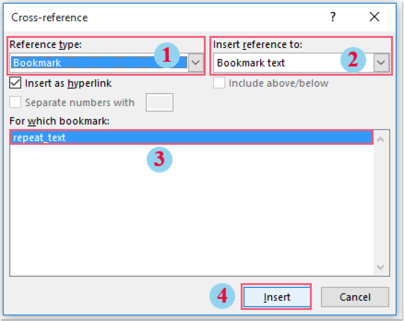 How to Automatically Insert the Same Text at Multiple Locations in a Word Document - Gotkey.net