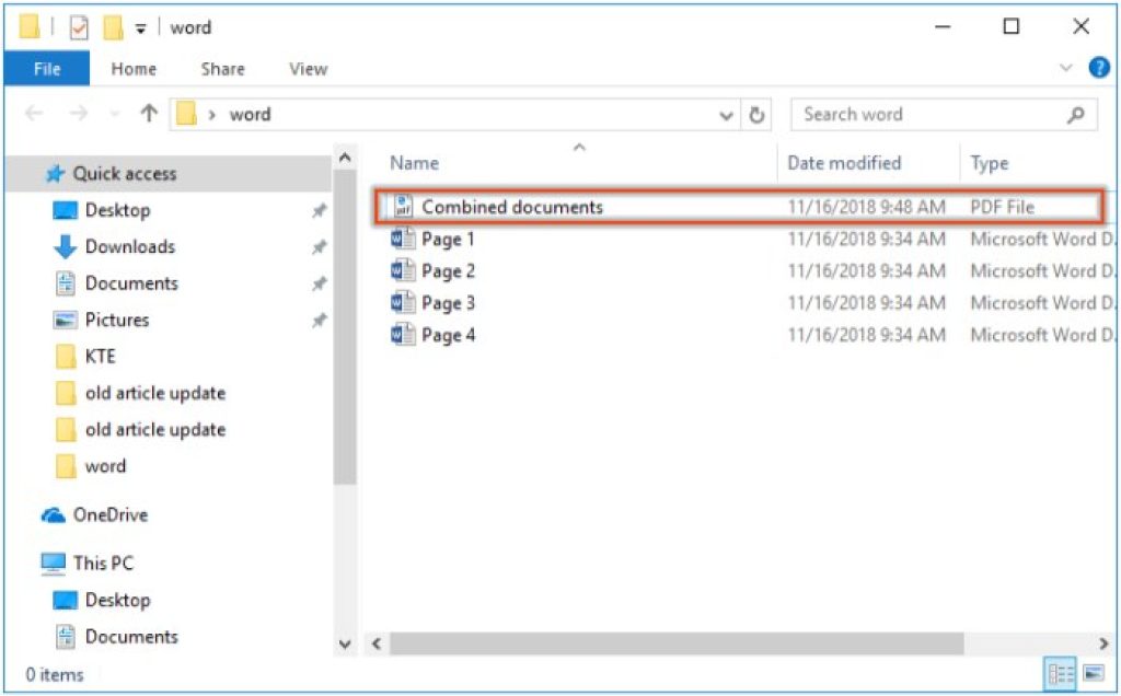 How to Combine Multiple Documents into One PDF File in Word? - Gotkey.net