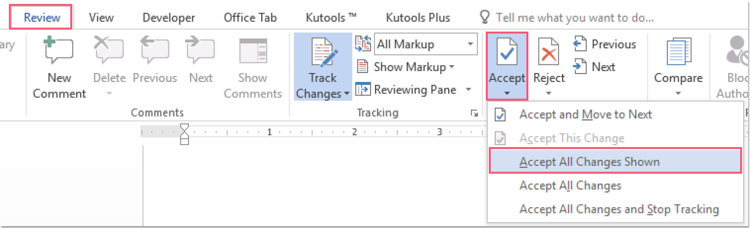 How to accept track changes from specific one user in Word document ...