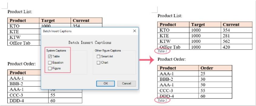 How to move table captions from below to above or vice versa in a Word ...