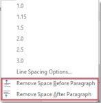 How to remove space before/after/between paragraphs in Word document? - Gotkey.net