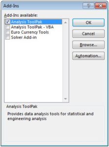 Installing Analysis ToolPak in Excel for Mac and Windows