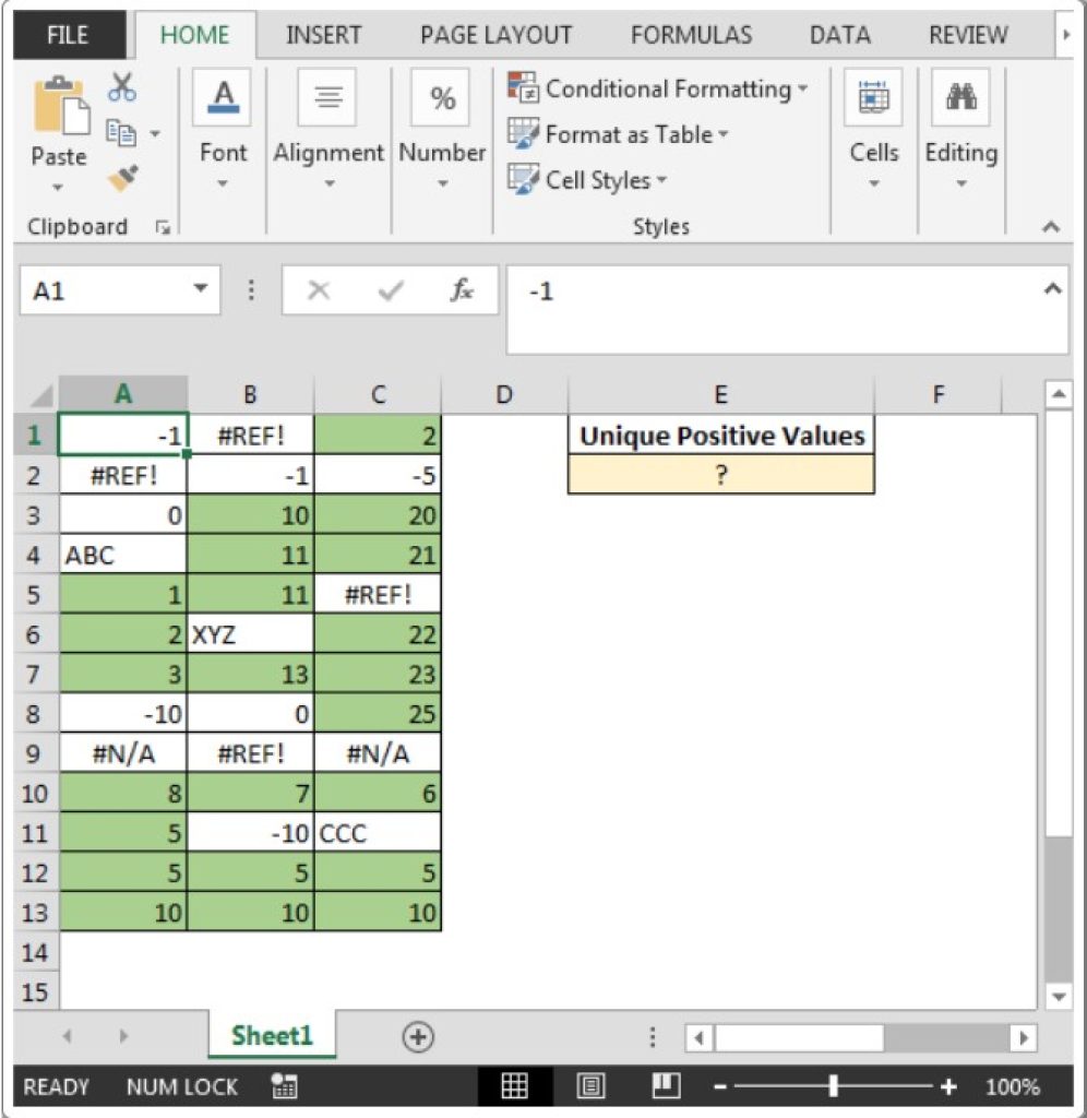 Excel: Summing Only Unique Positive Numbers - Gotkey.net