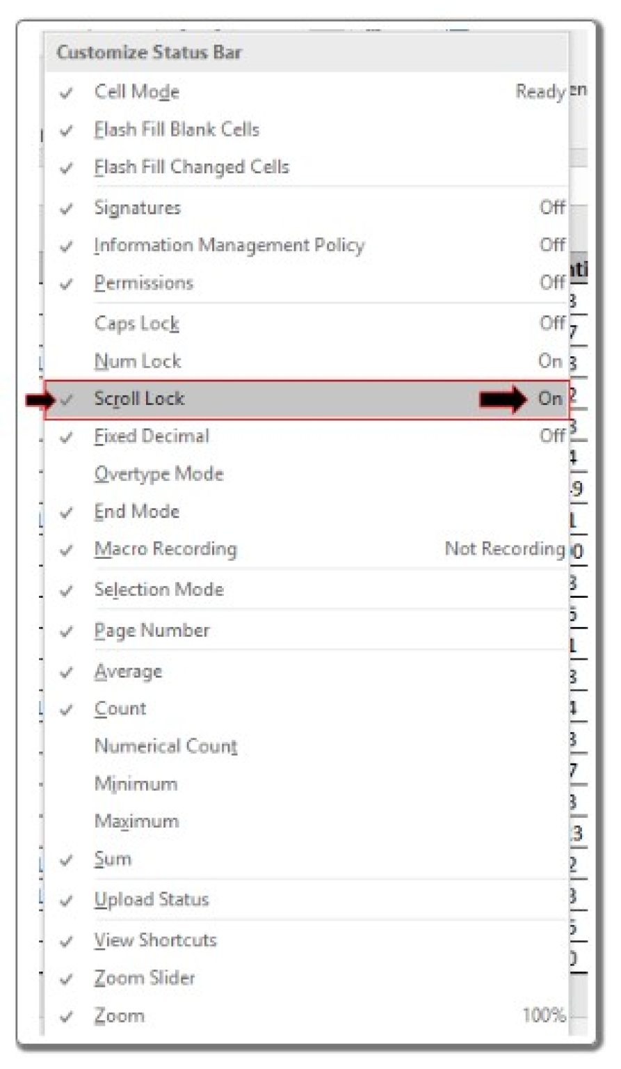 How to Turn Off Scroll Lock in Excel - Gotkey.net