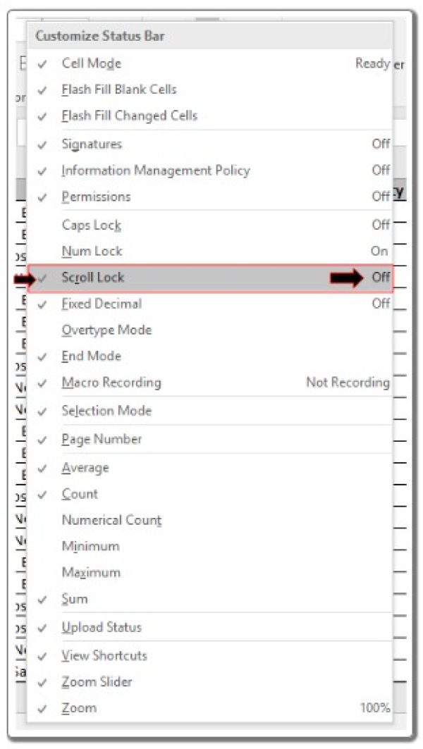 How to Turn Off Scroll Lock in Excel - Gotkey.net