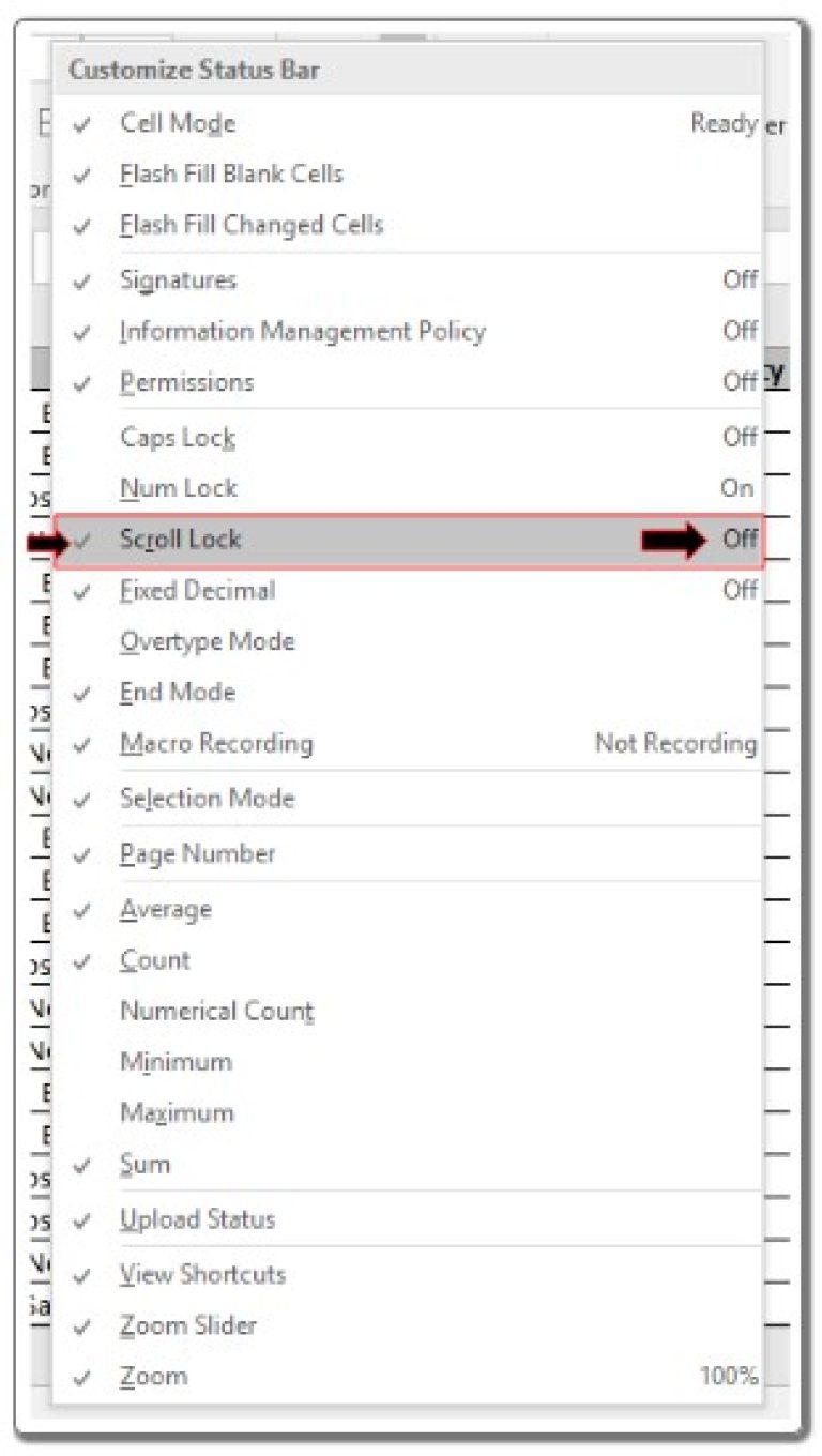How to Turn Off Scroll Lock in Excel - Gotkey.net
