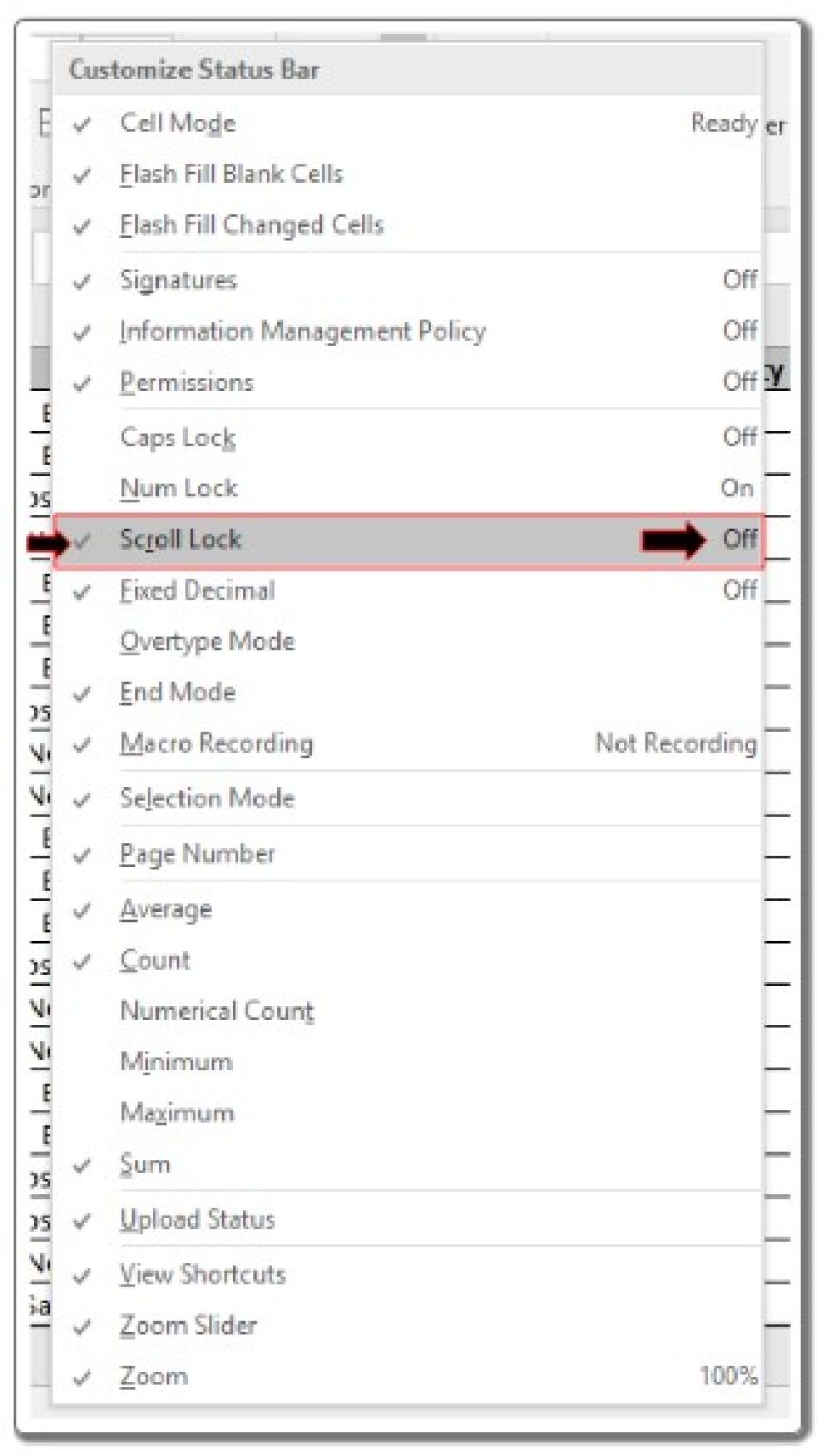 How to Turn Off Scroll Lock in Excel - Gotkey.net