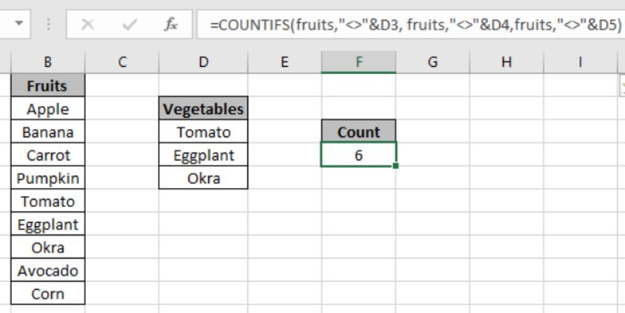Counting Cells Excluding Specific Values in Excel