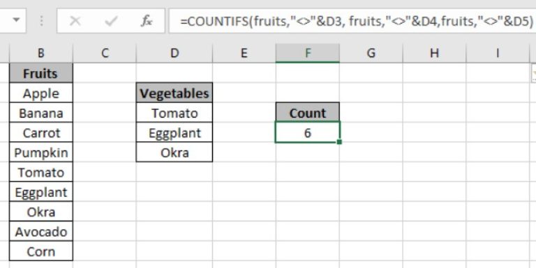 Counting Cells Excluding Specific Values in Excel