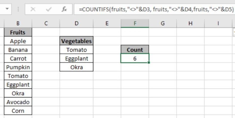 Counting Cells Excluding Specific Values in Excel