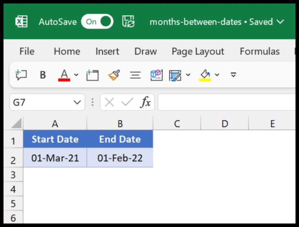 Counting Months Between Two Dates in Excel - Gotkey.net