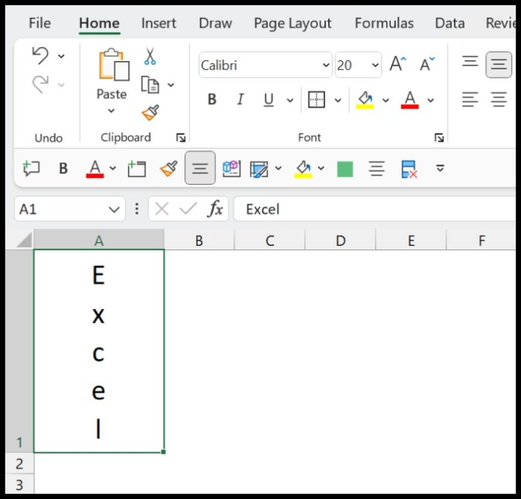 Efficient Ways to Type Text Vertically in Excel
