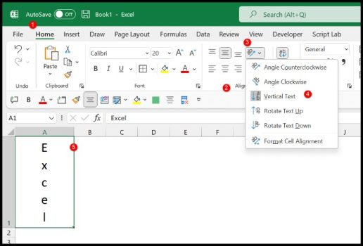 Efficient Ways to Type Text Vertically in Excel