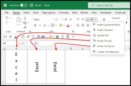 Efficient Ways to Type Text Vertically in Excel