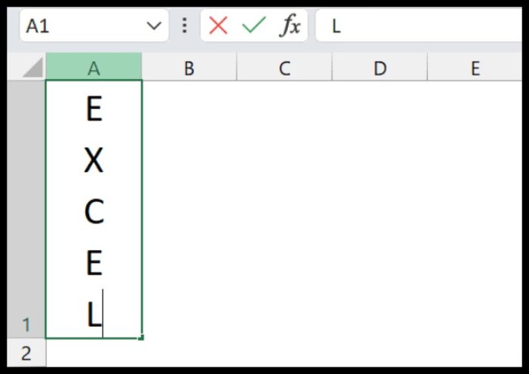 Efficient Ways to Type Text Vertically in Excel