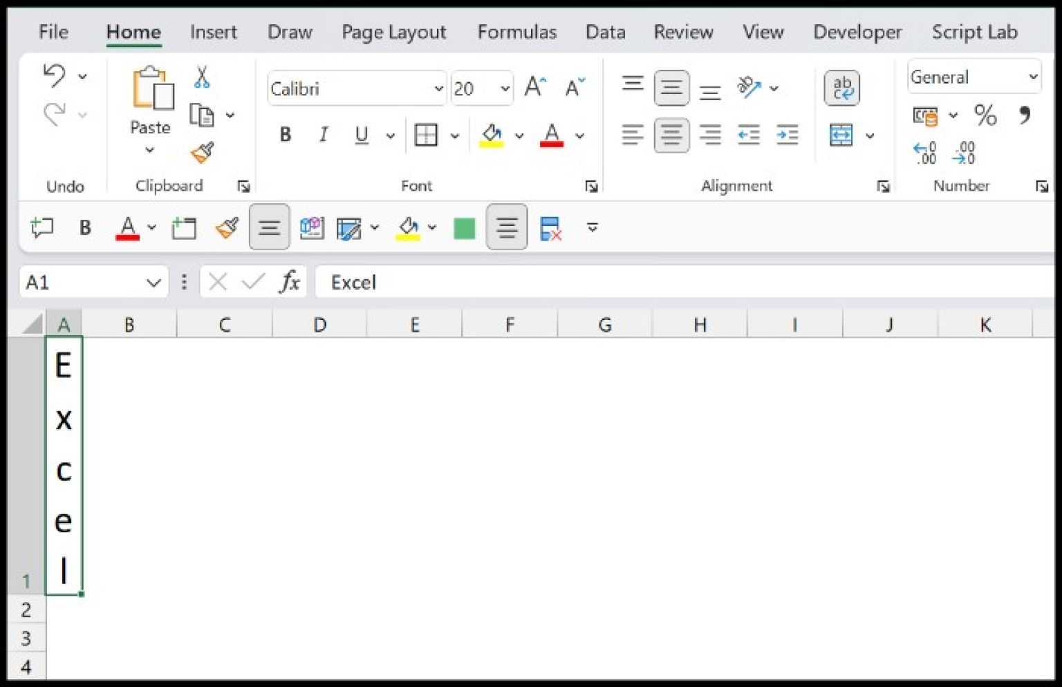 Efficient Ways To Type Text Vertically In Excel