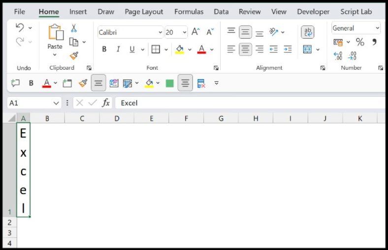 Efficient Ways to Type Text Vertically in Excel