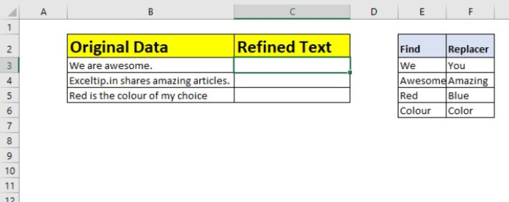 Finding and Replacing Multiple Values in Excel