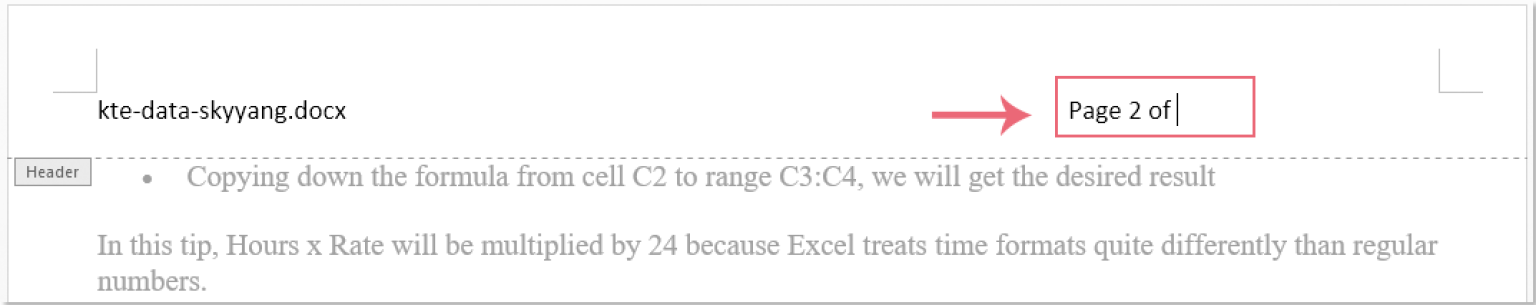 How to Insert Page Numbers in the Format Page X of Y in Microsoft Word ...