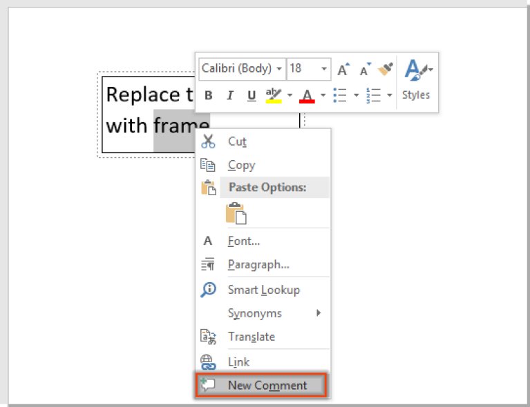 How to add comment to text within a text box in Word document? - Gotkey.net