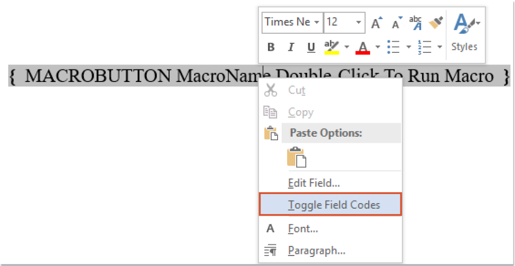 How to apply a button to run a macro code in Word document? - Gotkey.net