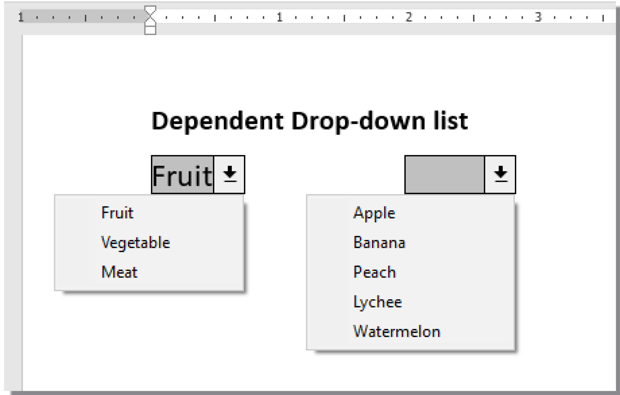 How To Create Dependent Drop Down Lists In Word