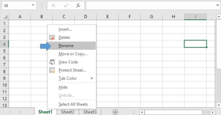 Renaming Sheets and Formatting Sheet Tabs in Excel