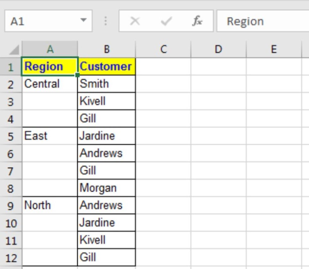 Tackling Merged Cells in Excel