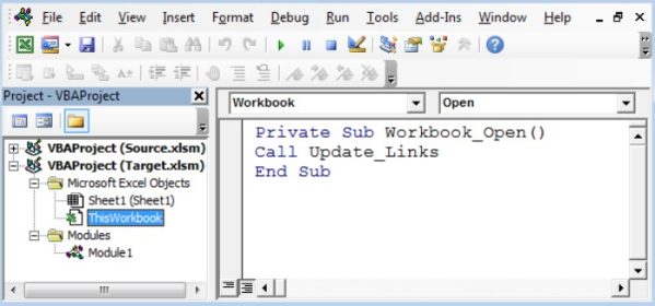 Automating Workbook Link Updates with VBA in Excel