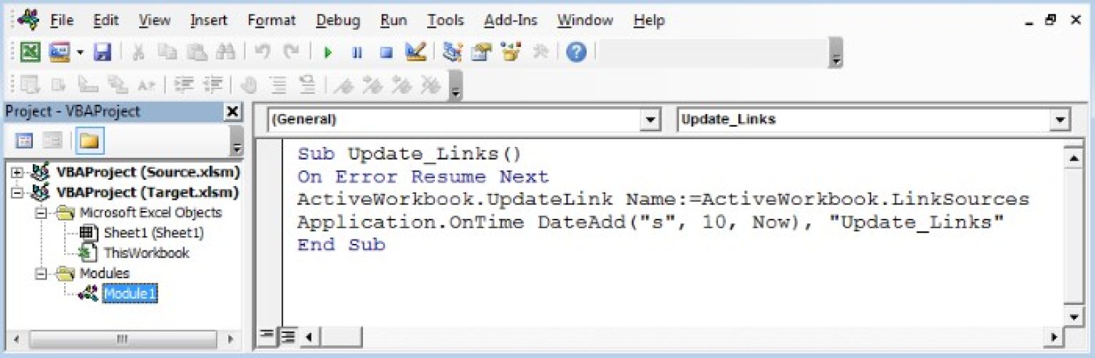 Automating Workbook Link Updates with VBA in Excel