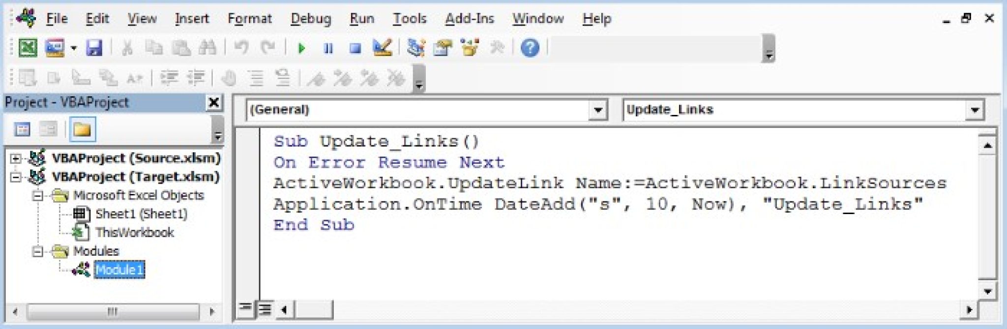 Automating Workbook Link Updates with VBA in Excel
