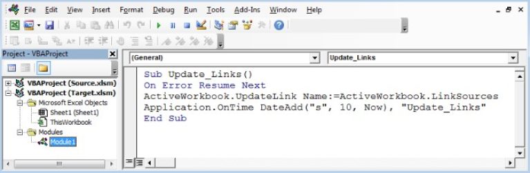 Automating Workbook Link Updates with VBA in Excel