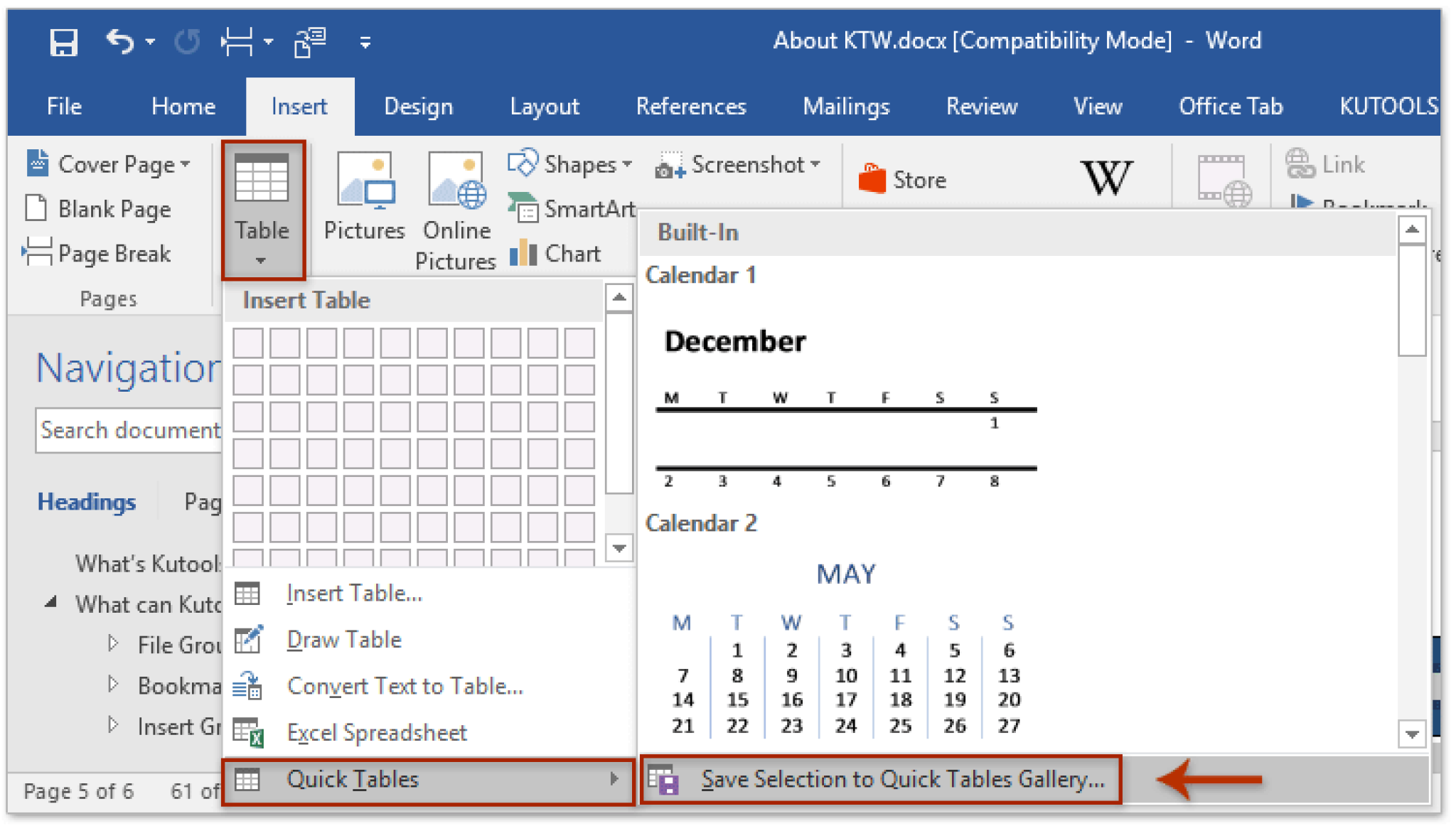 How To Savecreate Table Style From An Existing Table In Word
