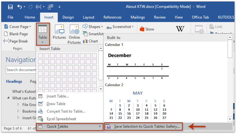 How to Save/Create Table Style from an Existing Table in Word - Gotkey.net