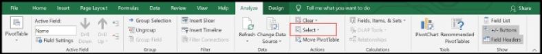 Deleting and Resetting Pivot Tables in Excel