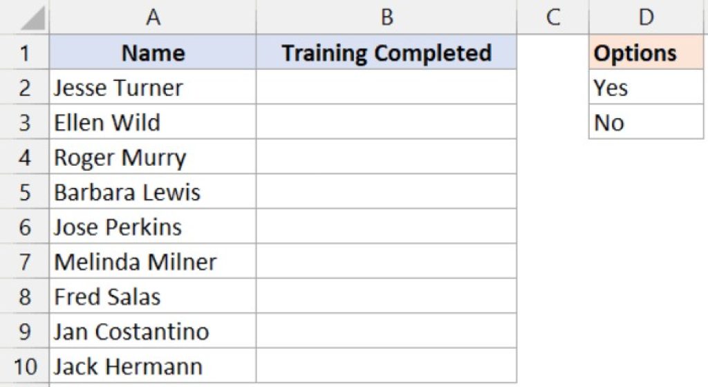 Easy Steps for Yes/No Drop-Down in Excel - Gotkey.net
