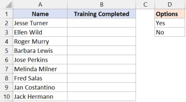 Easy Steps for Yes/No Drop-Down in Excel - Gotkey.net