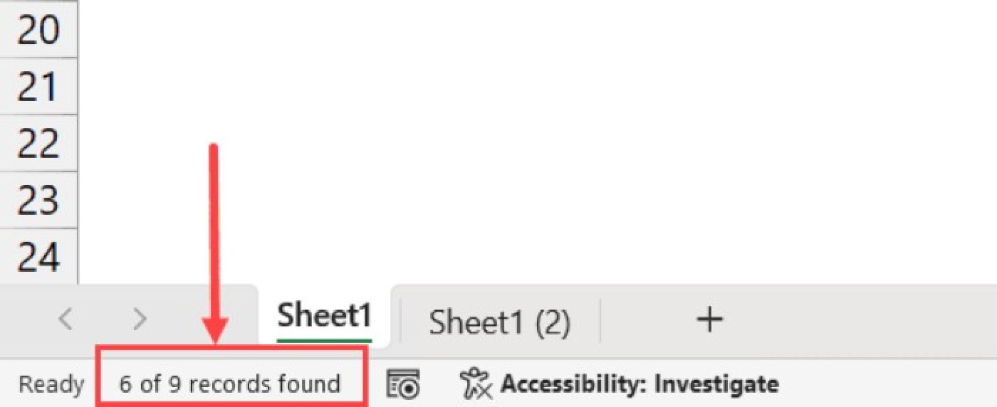 How to Count Filtered Rows in Excel