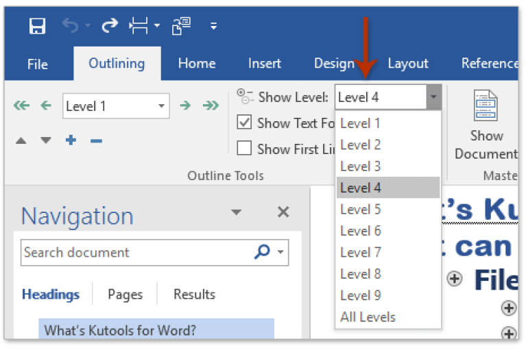 How to Print a Word Document in Outline View - Gotkey.net