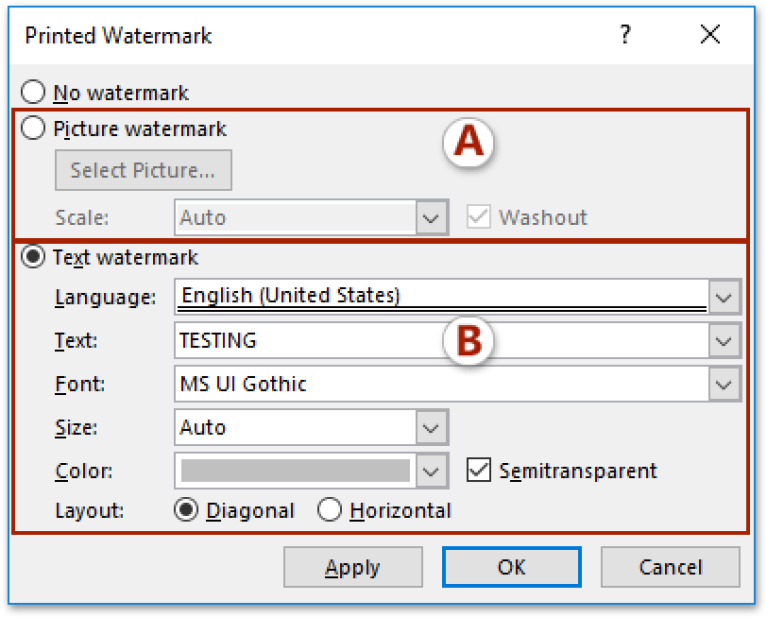 How to apply watermark to one or all pages in a Word document? - Gotkey.net