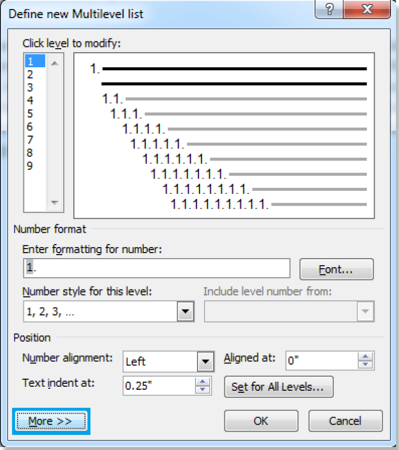 How to automatically number headings in Word? - Gotkey.net
