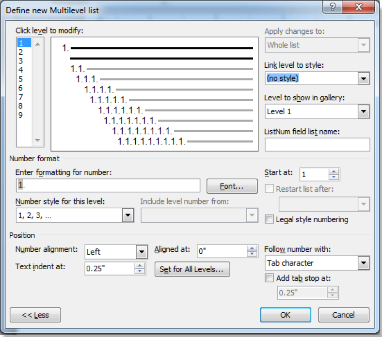 How to automatically number headings in Word? - Gotkey.net